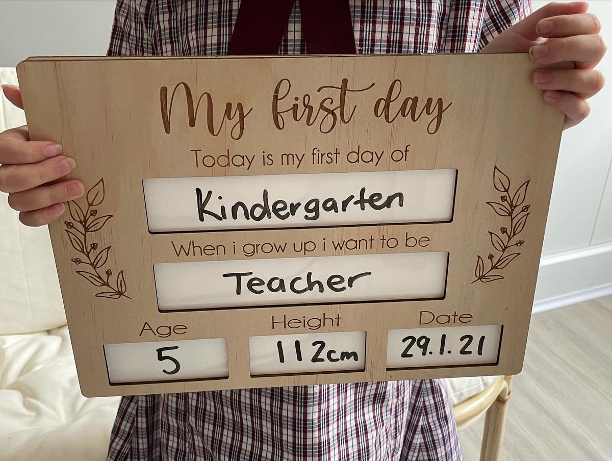 My first day/ last day of school board | Double sided – My Custom Cut